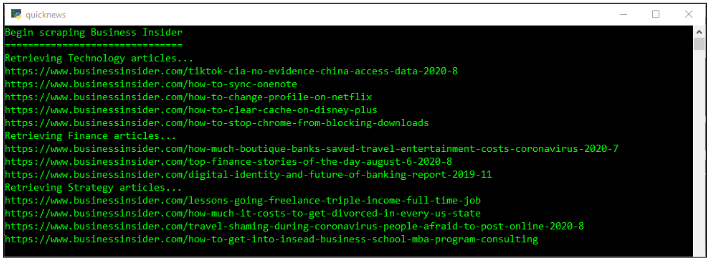 GitHub - amoges1/quicknews: A Python/SQLite3 program that web scrapes ...