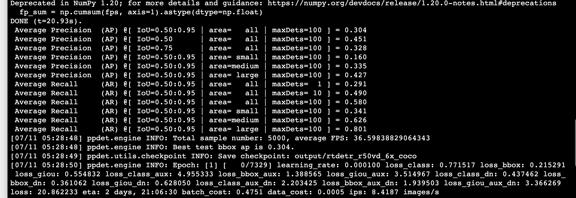 RT-detr map=0 · Issue #8381 · PaddlePaddle/PaddleDetection · GitHub