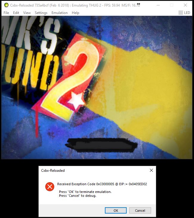 THUG 2 [Tony Hawk's Underground 2] [AV-060] [1.01] · Issue #631 · Cxbx ...