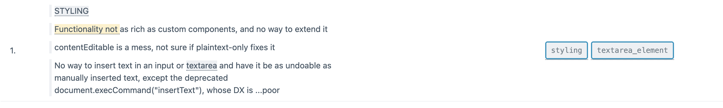 Classify textlist items individually, not all together · Issue #331 · Devographics/Monorepo · GitHub