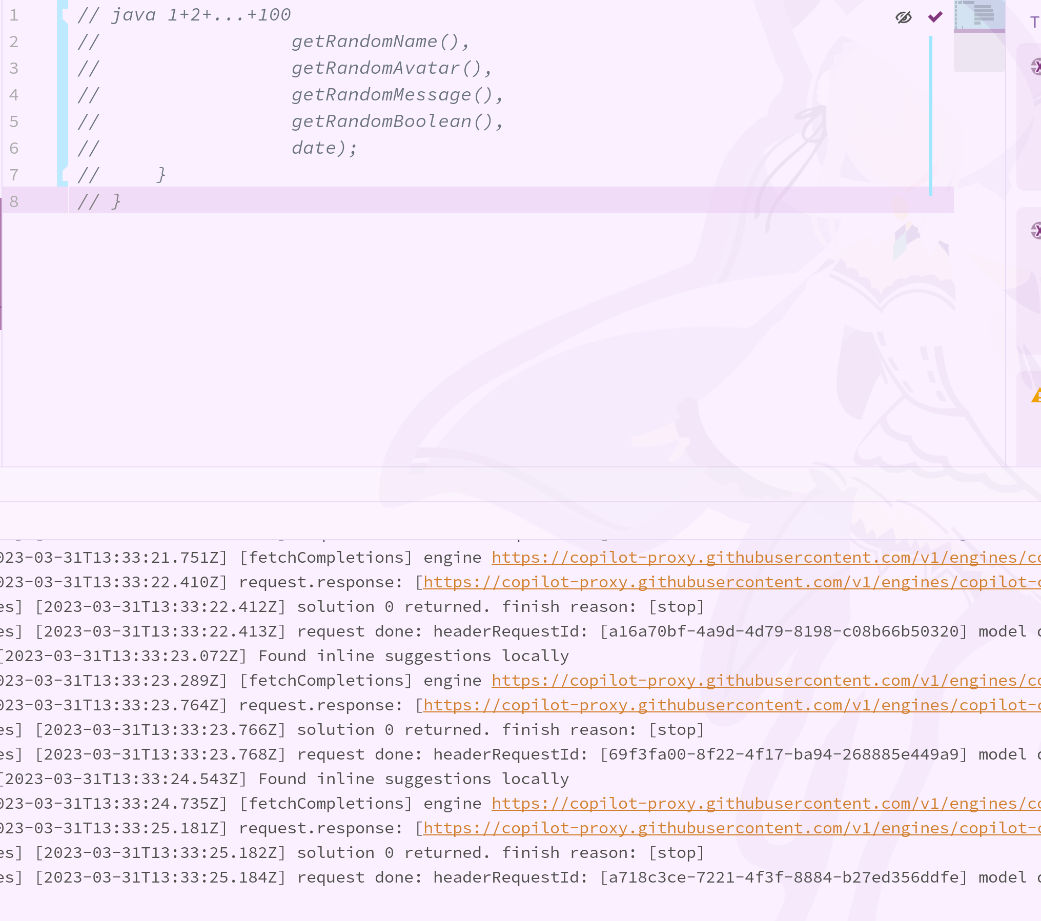 Suggestions stop working in markdown file with this code in the code fence · community ...
