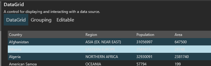 DataGrid selection styling unreadable in dark theme · Issue #2899 ...