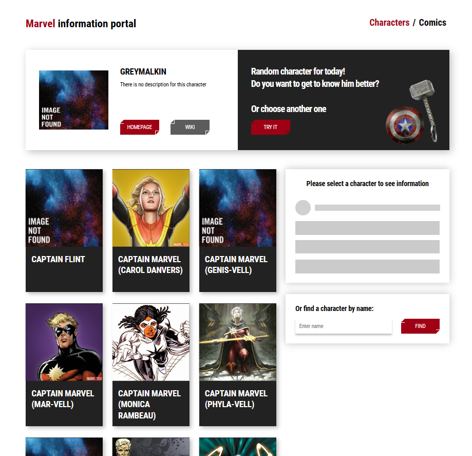 GitHub - zhnurken/marvel-wiki: This is React project. On this project ...