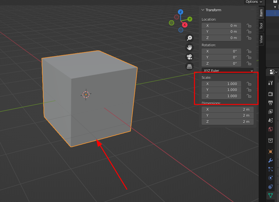Import cube format GLTF from Blender 3.0 not visible geometry disappeared and size reduced 1cm a ...