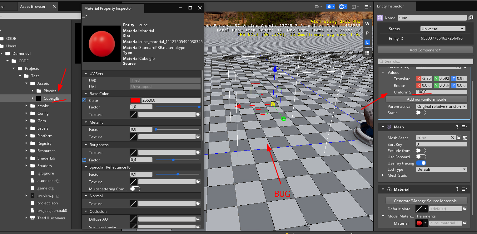 Import cube format GLTF from Blender 3.0 not visible geometry disappeared and size reduced 1cm a ...