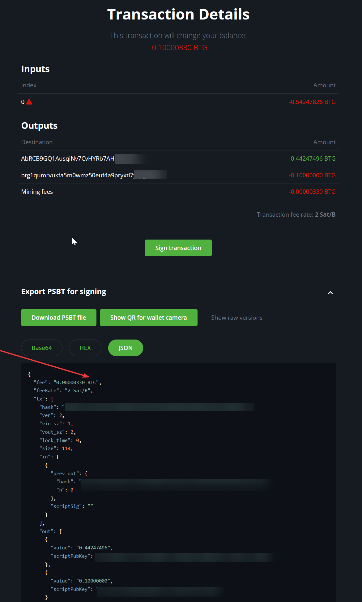 [Bug]: Cannot send transaction BTG(Bitcoin Gold) · Issue #4212 · btcpayserver/btcpayserver · GitHub