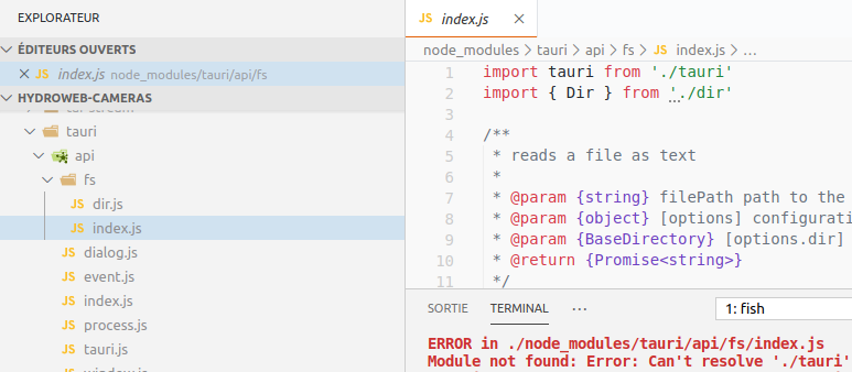 Js Api Error Importing Module Taurijs · Issue 554 · Tauri Apps