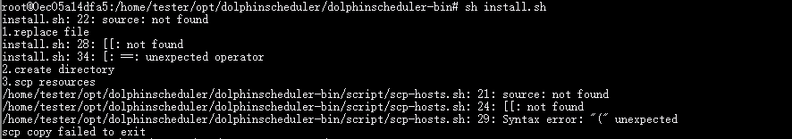 [Bug][Module Name] run sh install.sh get error · Issue #5813 · apache/dolphinscheduler · GitHub
