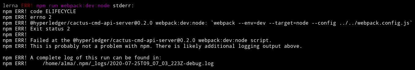 Error when i launch the CI script · Issue #239 · hyperledger-cacti/cacti · GitHub