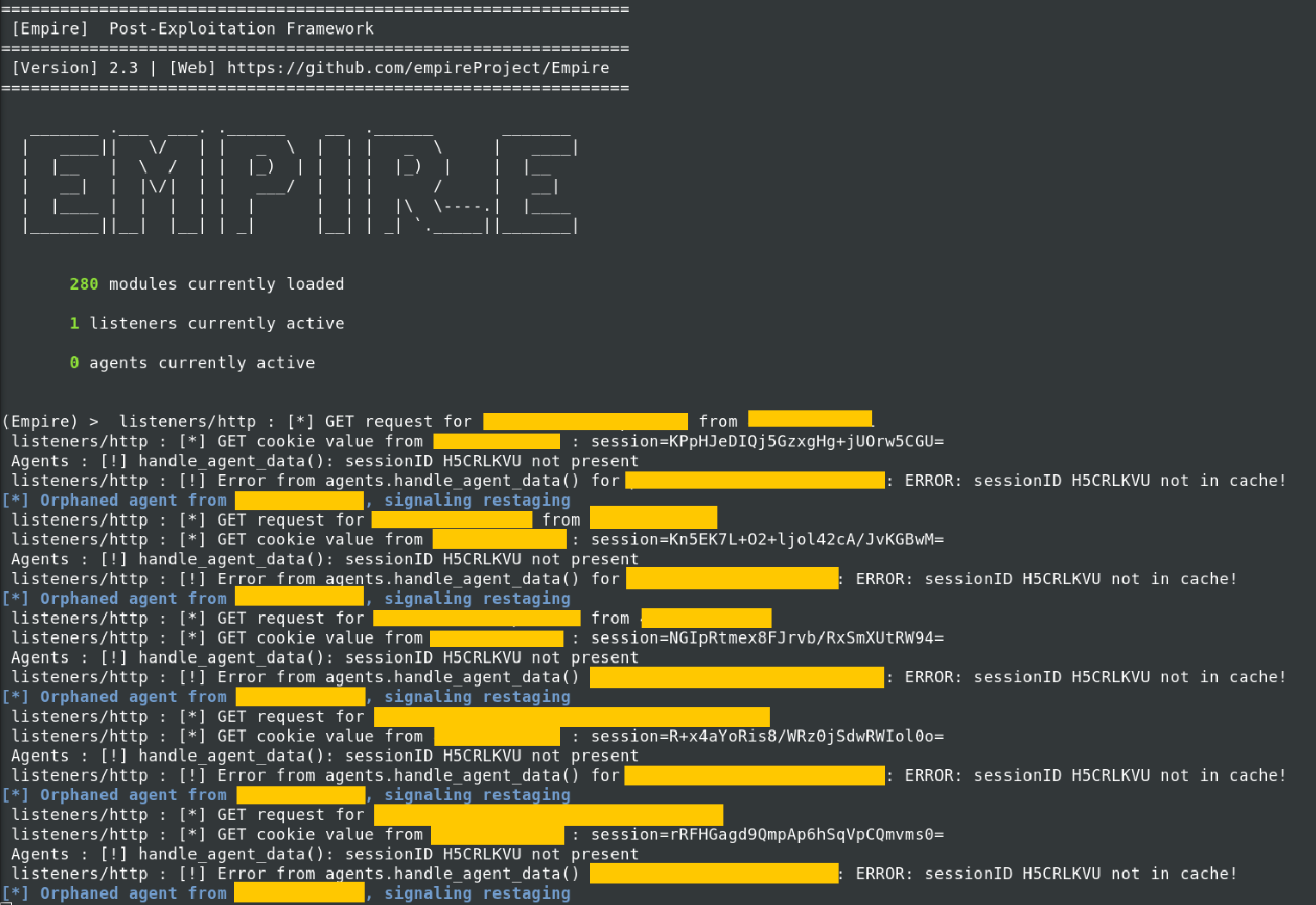 Agent checkin error - Constantly signaling restaging · Issue #837 · EmpireProject/Empire · GitHub
