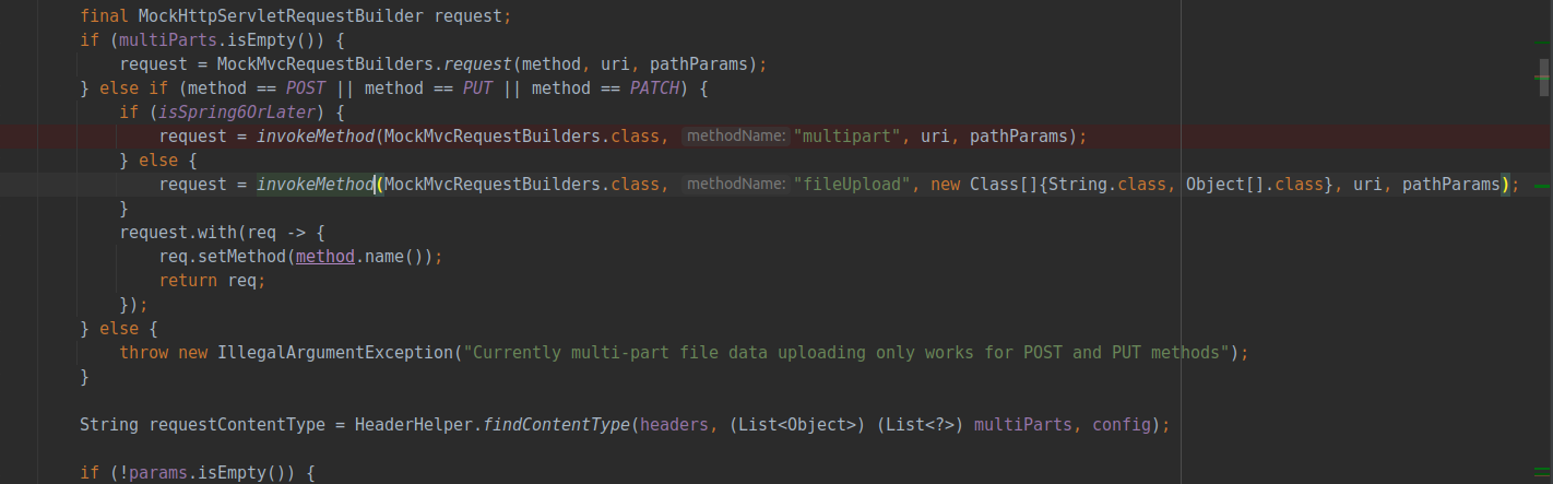 Testing multipart data request along with passing path parameters fails ... Testing multipart data request along with passing path parameters fails ...
