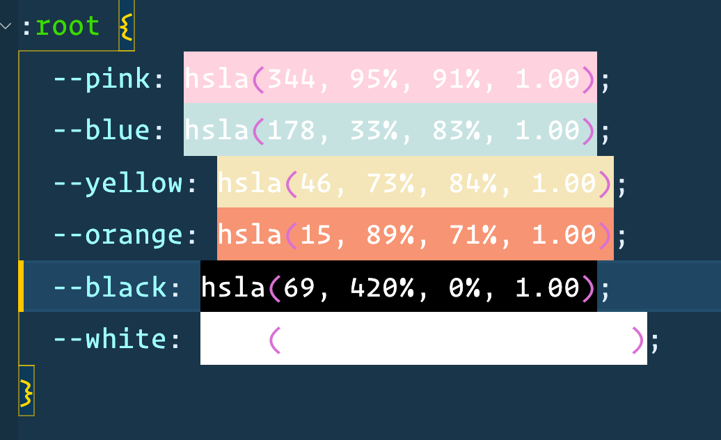 Add proper text-color for hsla · Issue #90 · enyancc/vscode-ext-color ...