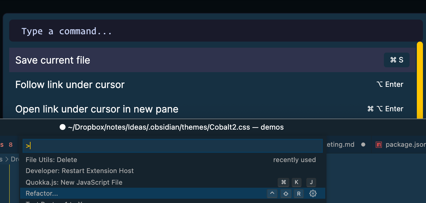 Command Palette styles · Issue #2 · wesbos/cobalt2-obsidian · GitHub