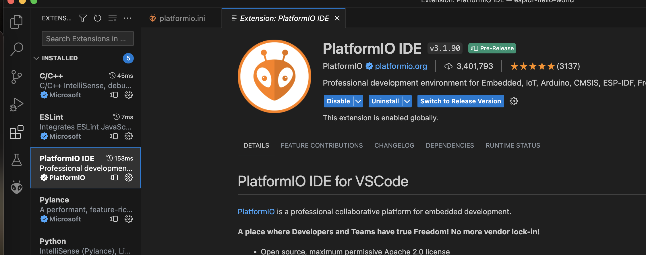 Can´t Switch Project Environment · Issue 3726 · Platformio Platformio Vscode Ide · Github