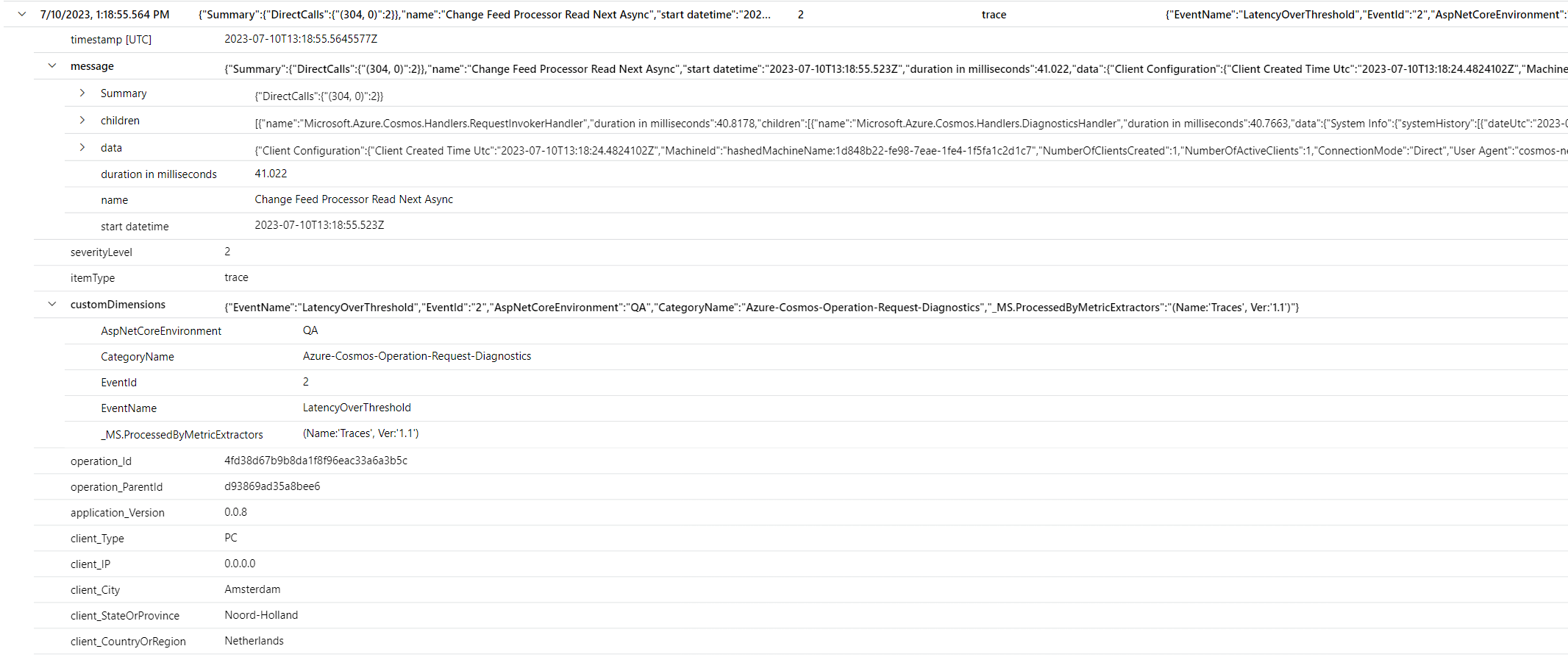 Warnings logged on response code 304 · Issue #3972 · Azure/azure-cosmos-dotnet-v3 · GitHub