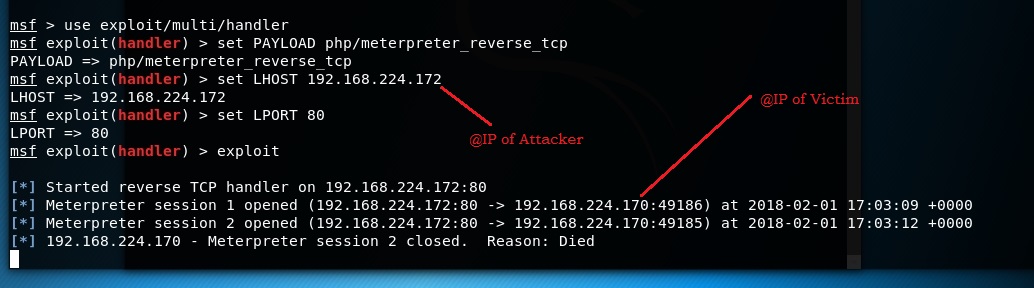 Problem with php/meterpreter/reverse_tcp · Issue #9480 · rapid7/metasploit-framework · GitHub