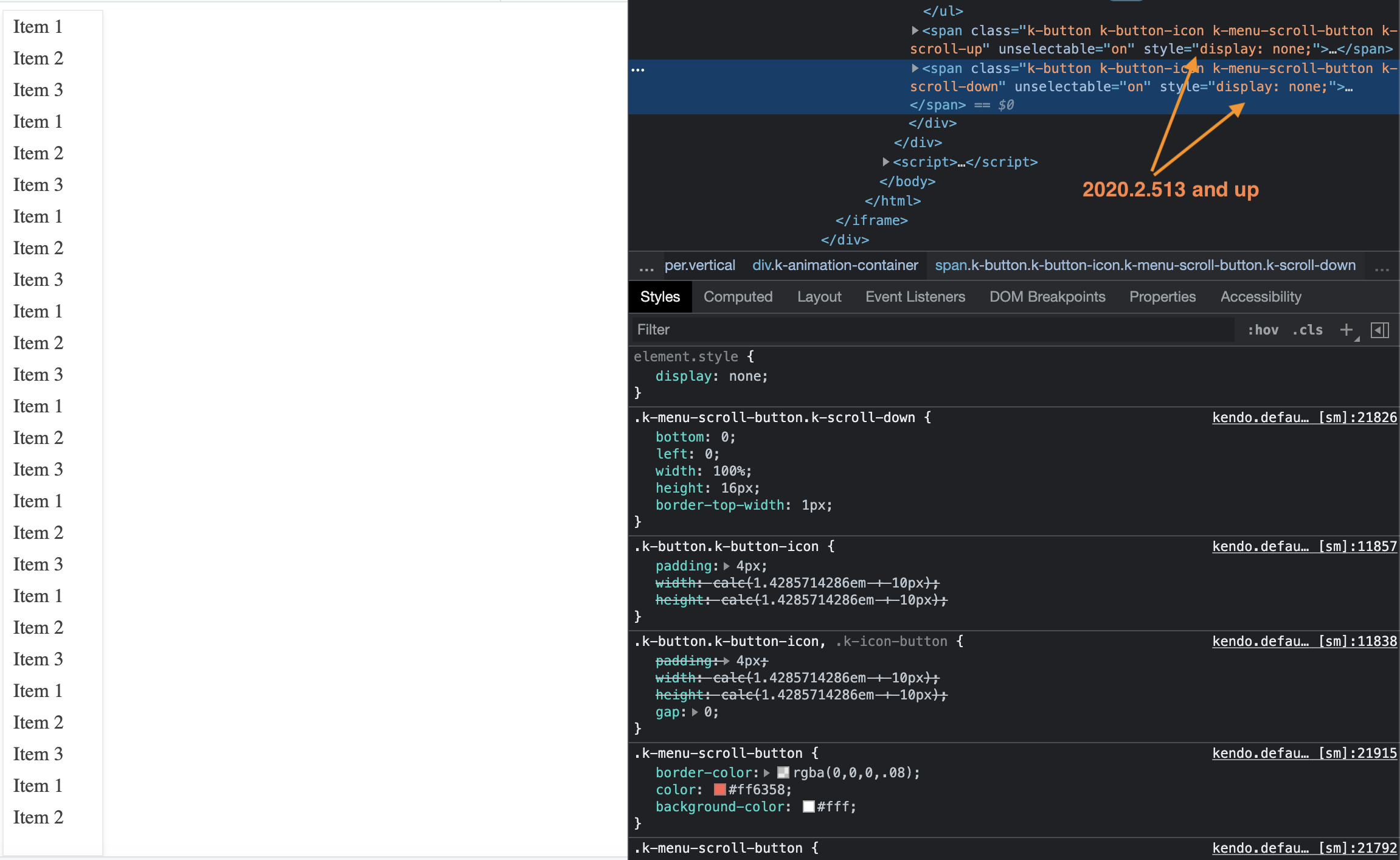 Contextmenu Is Not Scrollable · Issue 2961 · Telerikkendo Themes · Github 