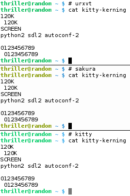 weird kerning compared to other terminal emulators · Issue #2758 · kovidgoyal/kitty · GitHub