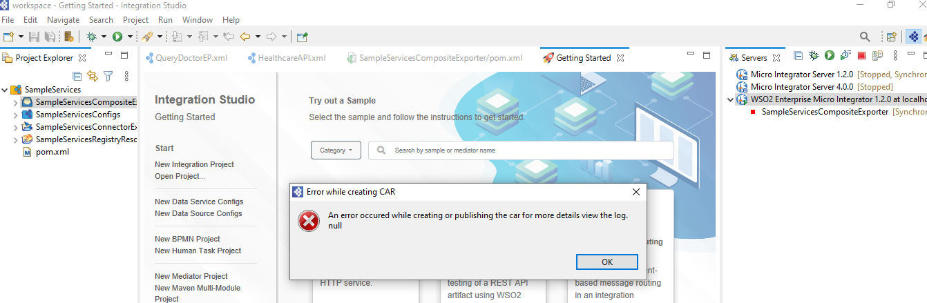 Unable to deploy artifacts in an external Micro Integrator instance in Integration Studio 8.0.0 ...