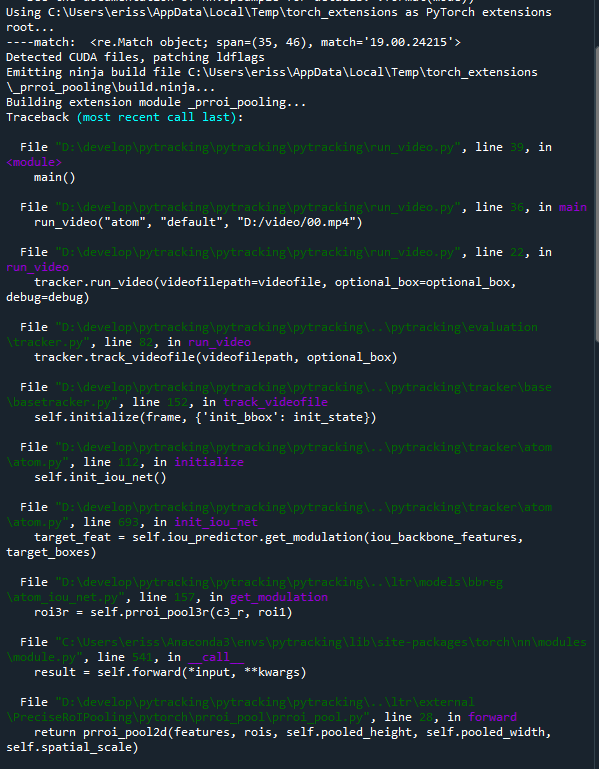 Runing problem in win10 platform · Issue #108 · visionml/pytracking · GitHub