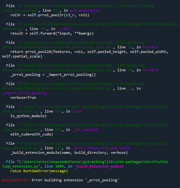 Runing problem in win10 platform · Issue #108 · visionml/pytracking · GitHub