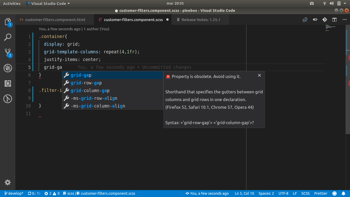 css ( grid-gap is replaced by gap ) · Issue #54688 · microsoft/vscode · GitHub