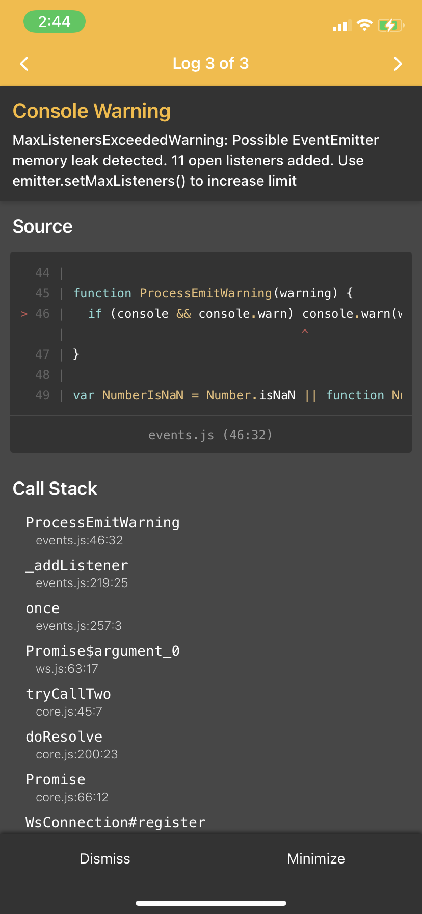 MaxListenersExceededWarning: Possible EventEmitter memory leak detected. · Issue #1177 ...