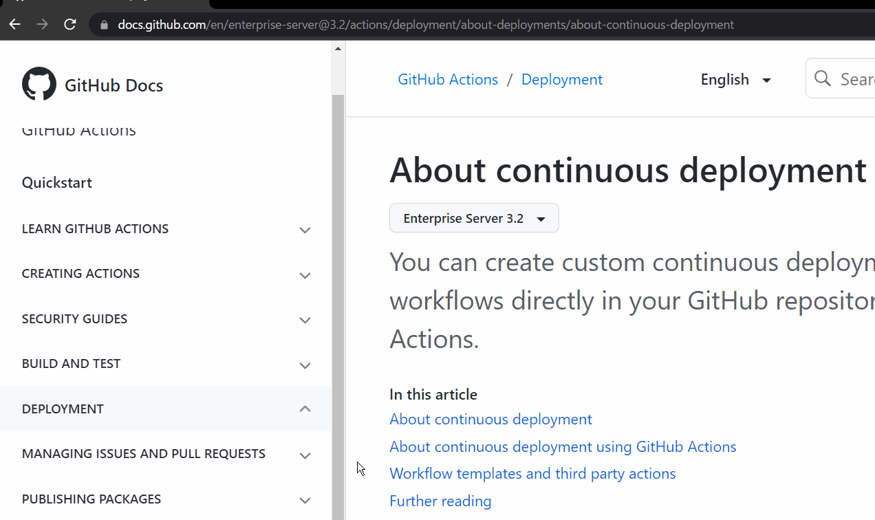 The Deployment Section In The Github Actions Cannot Expand · Issue 11573 · Githubdocs · Github