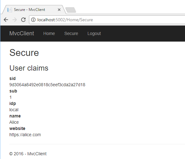 Inconsistent User Claims between doc image and sample app · Issue #1626 · DuendeArchive ...