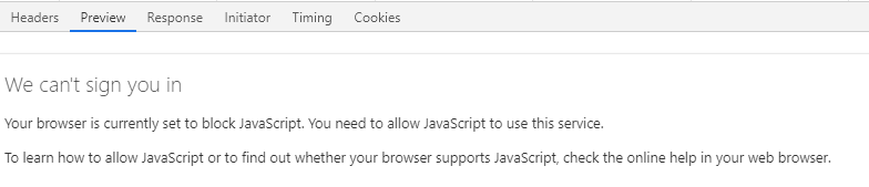 An exception occuring while implementing the combinedsignup&signin ...