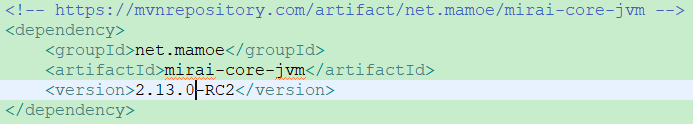 Java Maven下mirai Core Jvm 2123引入报错 · Issue 2295 · Mamoemirai · Github 