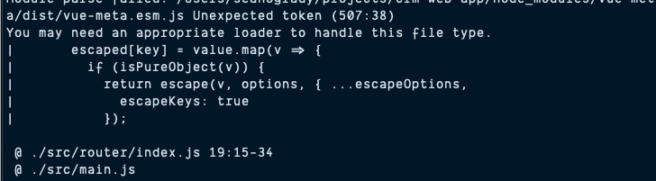 Unexpected token v2.1.0 · Issue #418 · nuxt/vue-meta · GitHub
