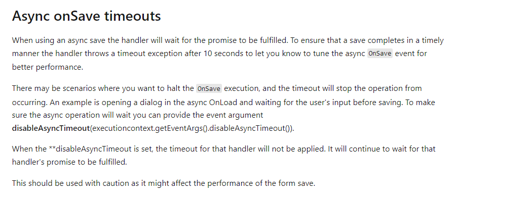 disableAsyncTimeout issue · Issue #2978 · MicrosoftDocs/powerapps-docs · GitHub