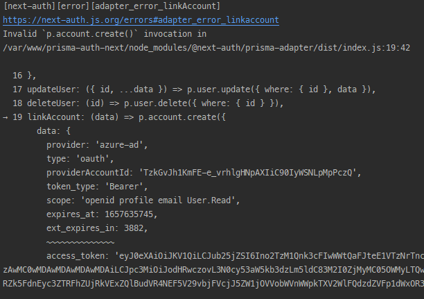 Unable to use Prisma Adapter with AzureADProvider · Issue #4907 ... Unable to use Prisma Adapter with AzureADProvider · Issue #4907 ...
