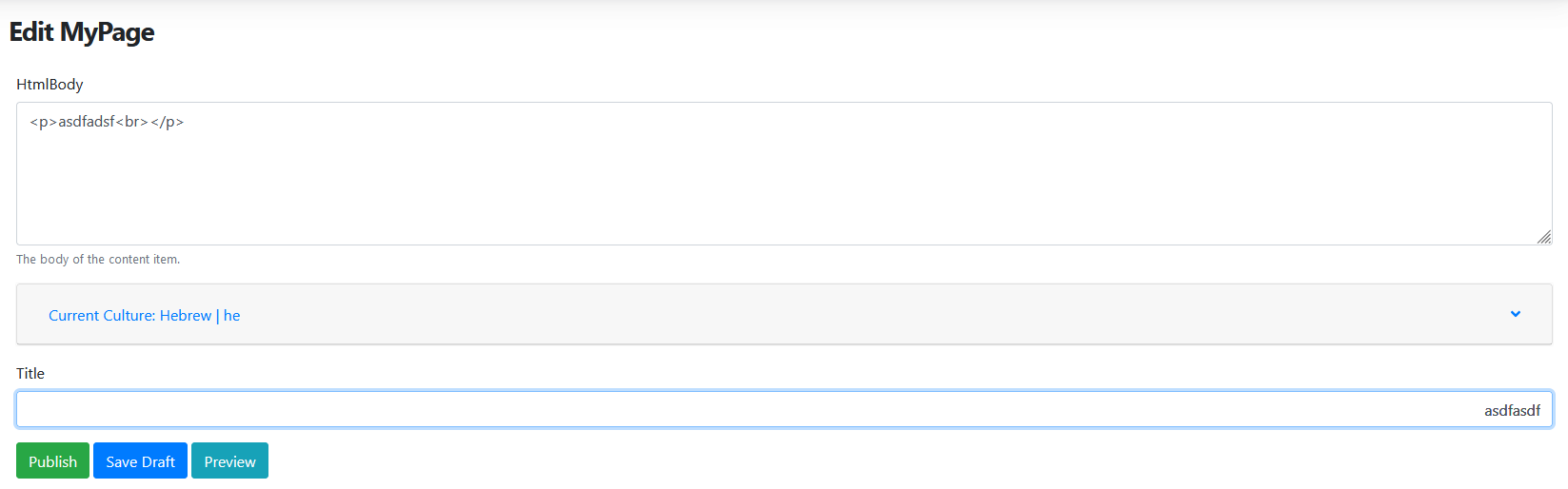 HTML Editor is broken in localized content (RTL) · Issue #10654 · OrchardCMS/OrchardCore · GitHub