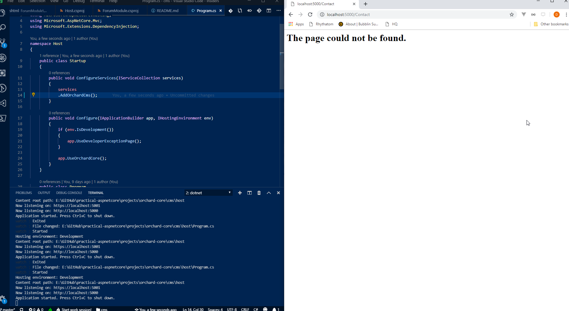 Decoupled CMS routing issue using Razor Pages · Issue #3449 · OrchardCMS/OrchardCore · GitHub