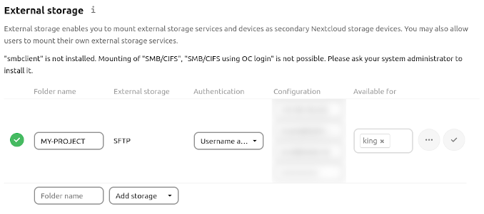 [Bug]: Can't delete folder on SFTP external storage · Issue #36288 · nextcloud/server · GitHub