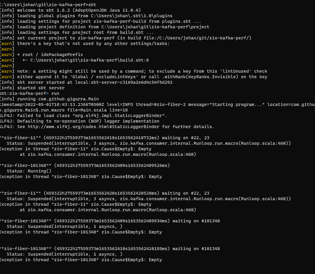 100% cpu usage when using Consumer.consumeWith · Issue #447 · zio/zio-kafka · GitHub