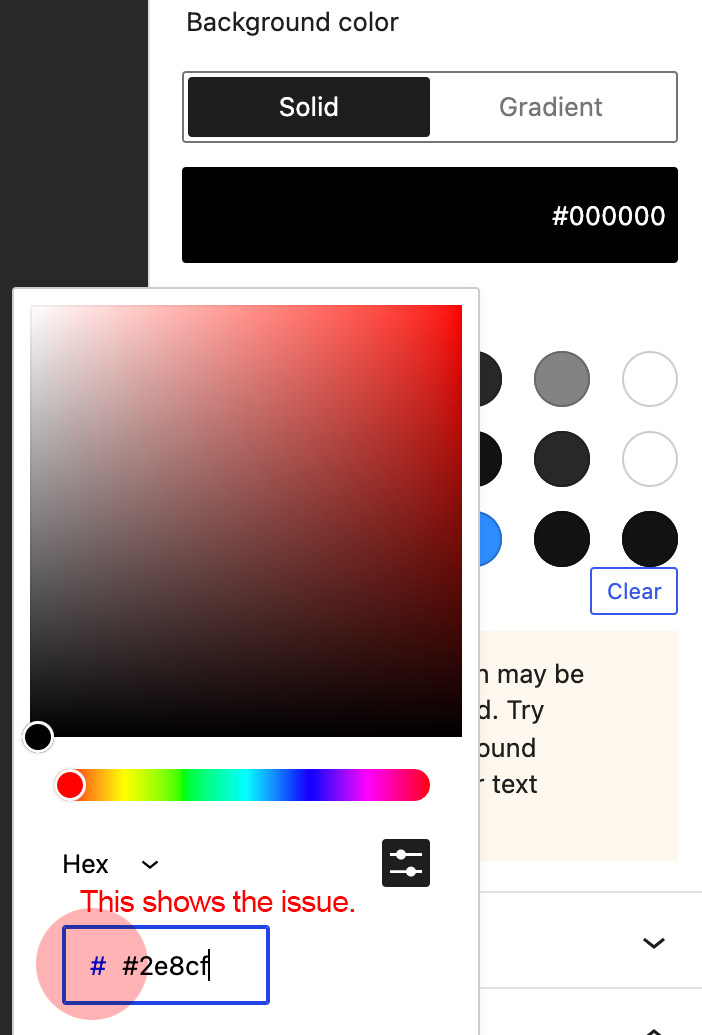 Color Palette Hex Value copy/paste and edit options can be improved ...