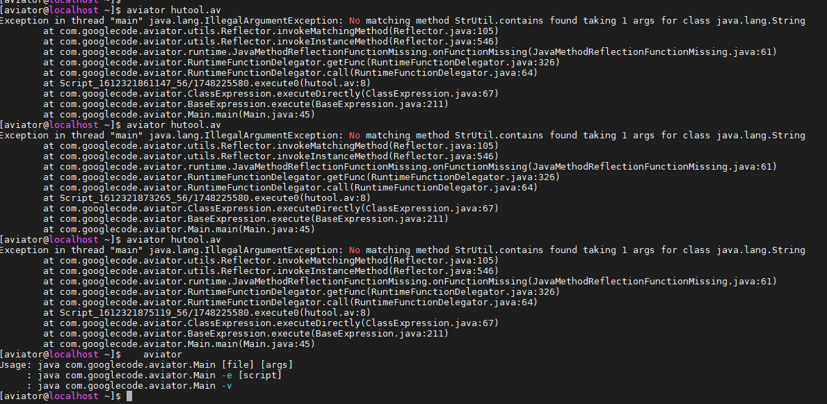 使用Shell功能的时候，我想引用第三方jar，如hutool，然后在脚本中使用这些函数该怎么做 · Issue #355 · killme2008/aviatorscript · GitHub