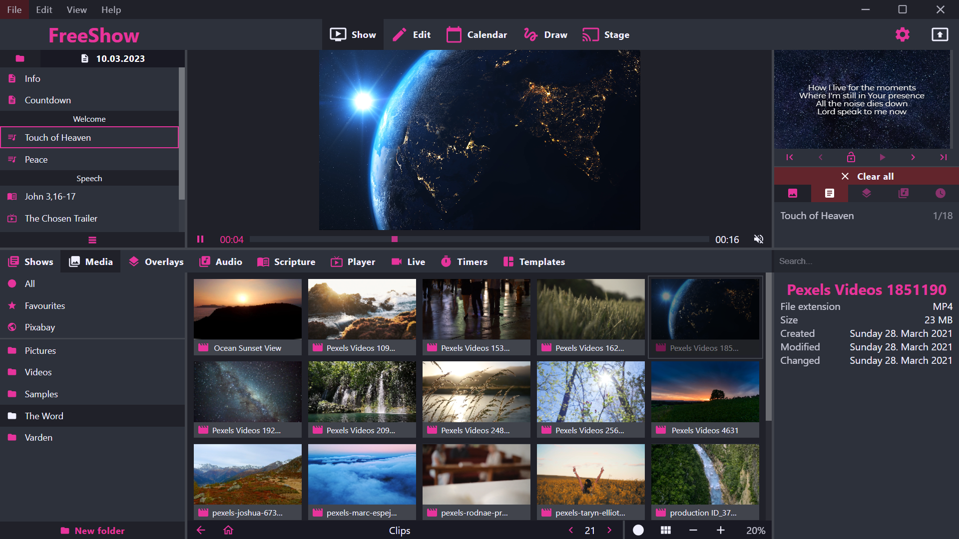 GitHub - ChurchApps/FreeShow: FreeShow is a free and open-source, user-friendly presenter software.
