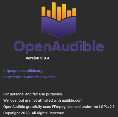 Menu bar shows app is called NewApplication (MacOS Sonoma) · Issue #1286 · openaudible ...
