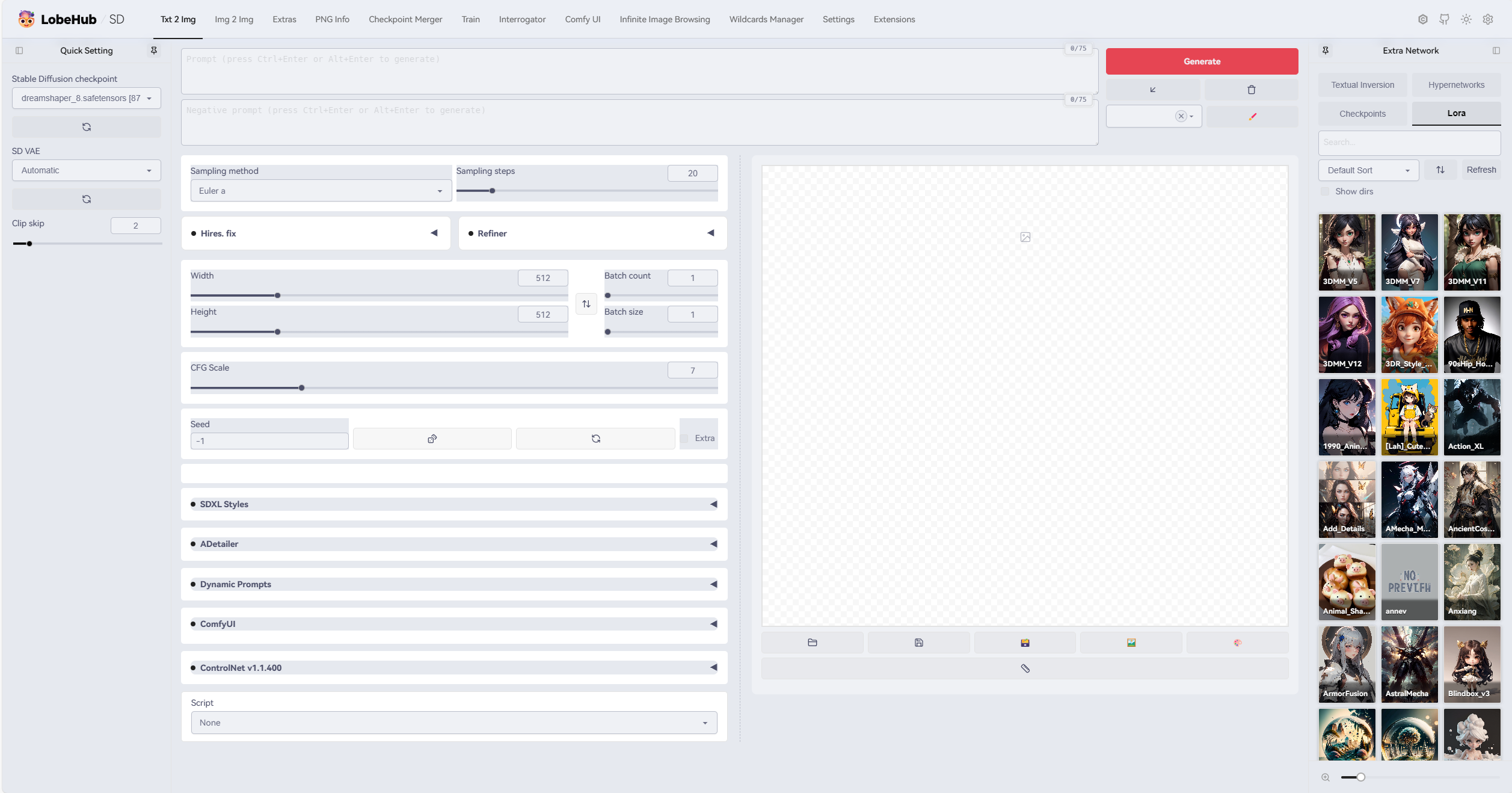 extra network tab appear in all tab [Request] · Issue #388 · lobehub/sd-webui-lobe-theme · GitHub