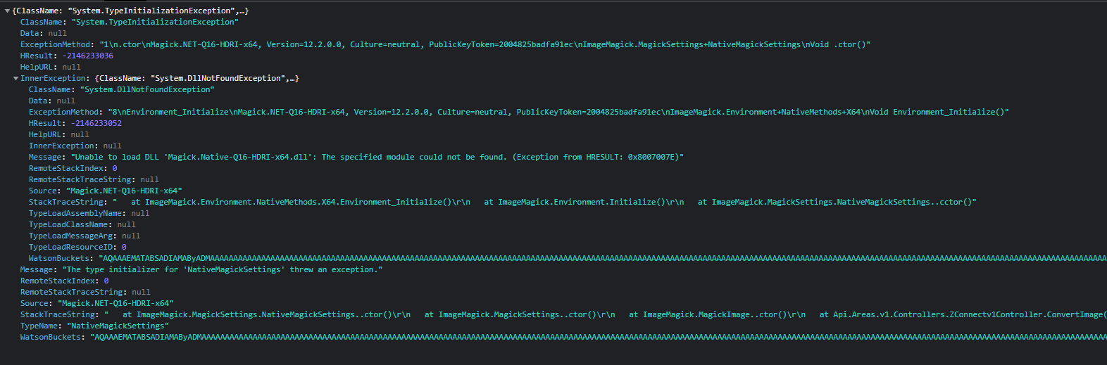Unable to load DLL 'Magick.Native-Q16-HDRI-x64.dll': The specified module could not be found ...