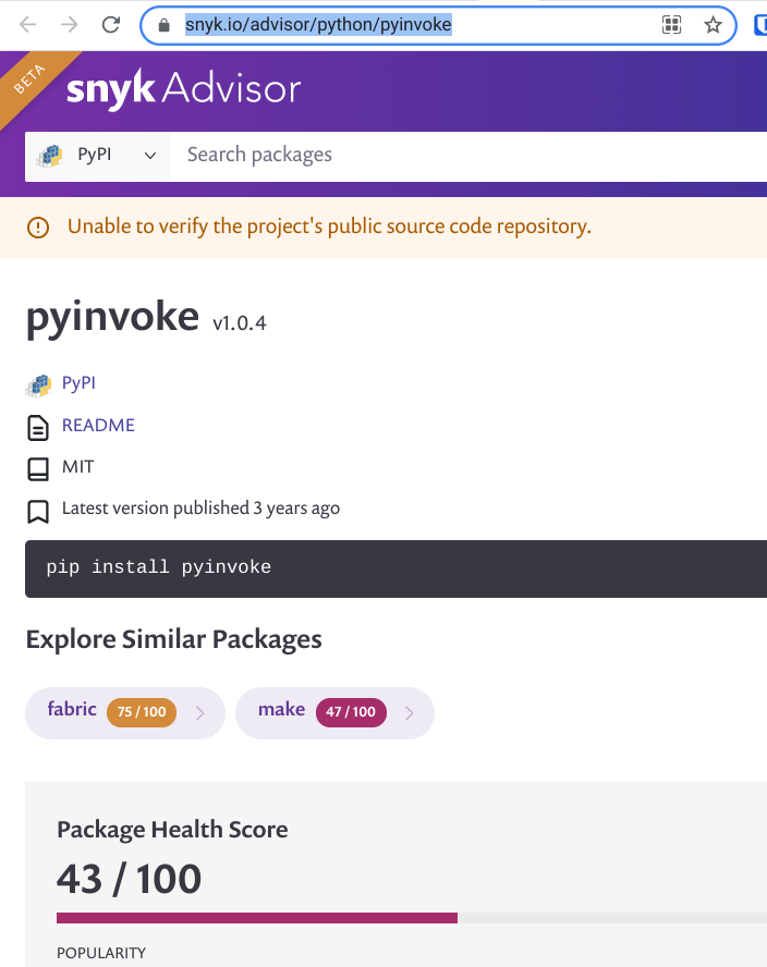 synk.io pyinvoke scan not updating · Issue #837 · pyinvoke/invoke · GitHub