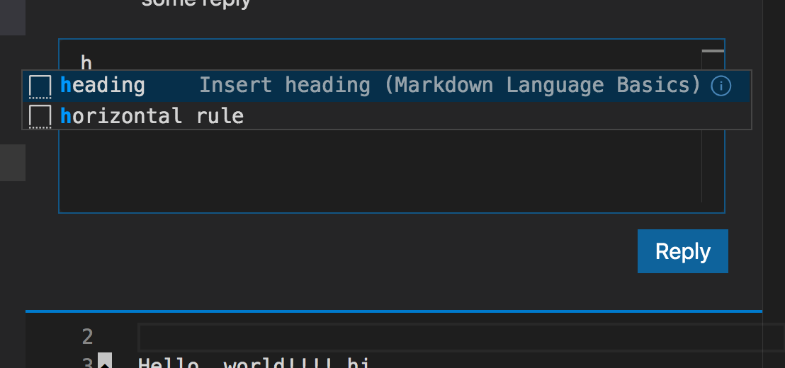 [comments API] unnecessary markdown autocomplete when writing a comment ...