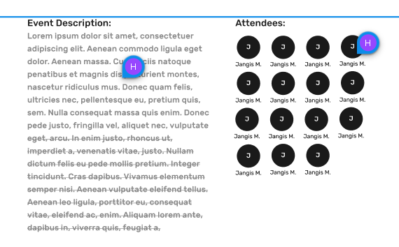 Event View Page - Description + Attendees · Issue #24 · ReCoded-Org/pebble-work-capstone-project ...