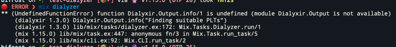 Elixir 1.15 + Umbrella Project + Dialyzer issues · Issue #508 · jeremyjh/dialyxir · GitHub
