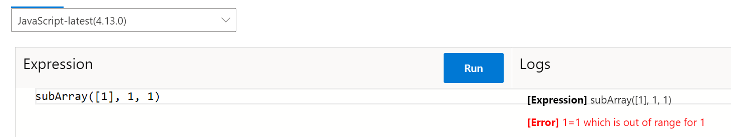 subArray([0], 1, 0) should not return an error · Issue #3616 · microsoft/botbuilder-js · GitHub