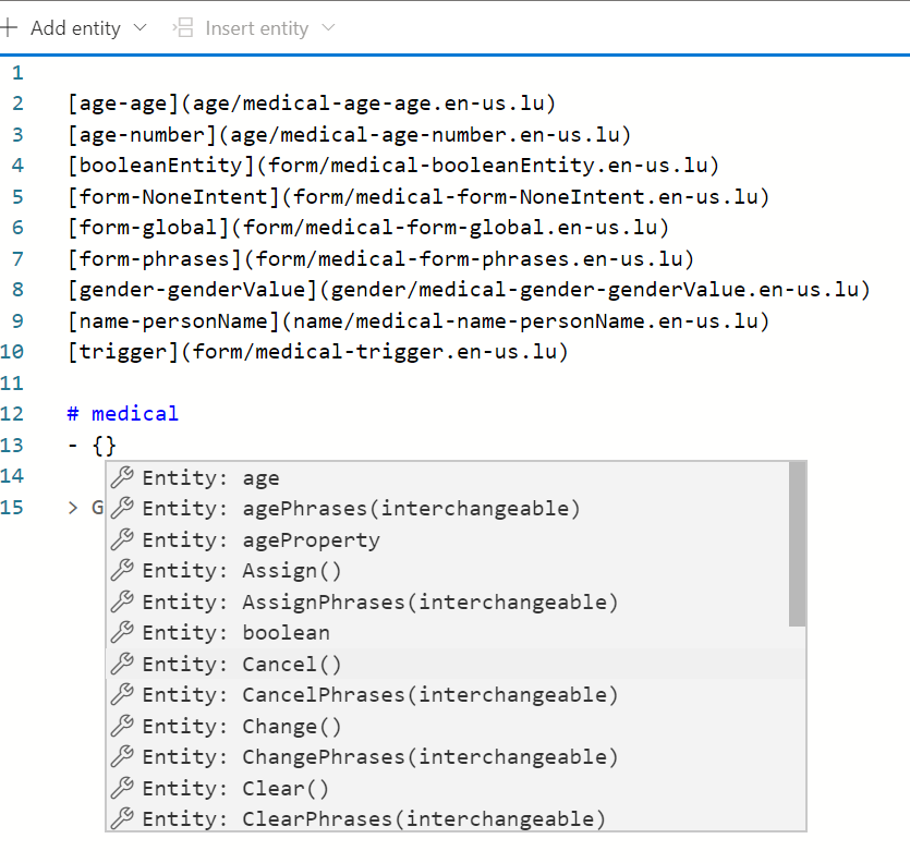 LU intellisense for entities is not smart enough · Issue #8298 ...
